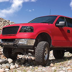 2Pcs Replacement Headlights Assembly Compatible with Ford F150 04-08/Lincoln Mark LT 06-08,Smoked Lens/Clear Corner