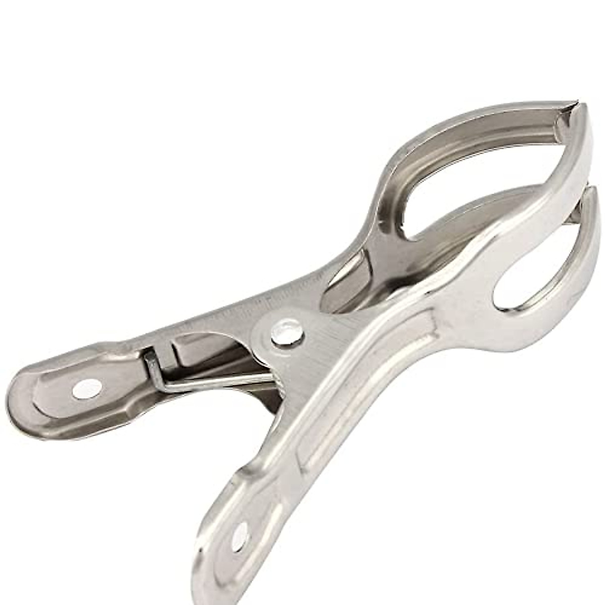 LIZEALUCKY 6pcs Set Stainless Steel Laundry Clips Metal Clothes Socks Hanging Spring Clip Clamp for Laundry Home Kitchen Outdoor Travel Office