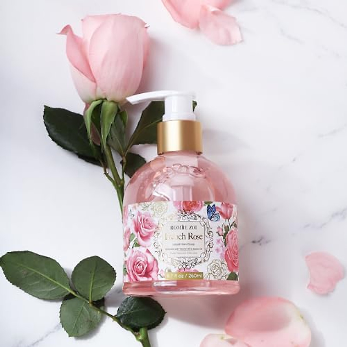 ROMIIE ZOI Liquid Hand Soap with Gift Box - French Rose - 260ml/ 8.7 fl.oz (Pack of 3)