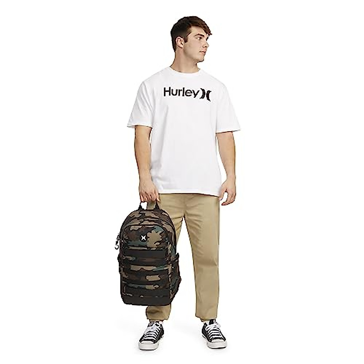 Hurley Mens Skateboard Backpack, Camo, One Size