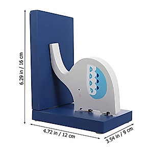 GARNECK Heavy Duty Bookshelf 1 Pair Giraffe Elephant Wooden Bookends Creative Cartoon Animal Bookends Nonskid Stationery Book Supports Kids Gifts Kids Bookshelves