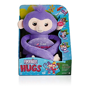 Fingerlings HUGS - Kiki - Advanced Interactive Plush Baby Monkey Pet - by WowWee (Amazon Exclusive)