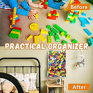 Wall Toy Dispenser, Toy Car Organizer, Hanging Organizer and Storage Bin for Children's Room, Toy Storage for Blocks, Cars, Snacks, Darts (One Compartment)