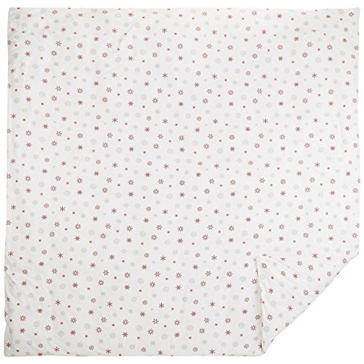 Amazon Brand – Pinzon Cotton Flannel Duvet Cover - Twin, Falling Snowflake Merlot