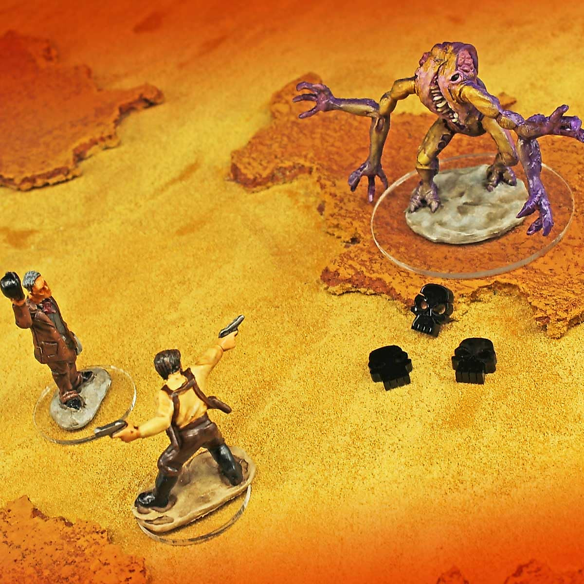 LITKO Mini Skulls | Tiny Skull | Wound | Casualty | Death | Board Game | Role Play Game | Miniature Wargames | Compatible with Dungeons & Dragons, 40K (Black)