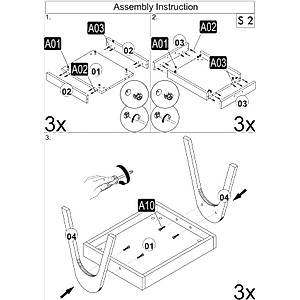 Module-US Roma Coffee Table, Nesting Tables Set of 3 Side Table, Living Room Tables, Console Table, Coffee Tables, Sofa Table, Modern Coffee Table, Coffee Table Set