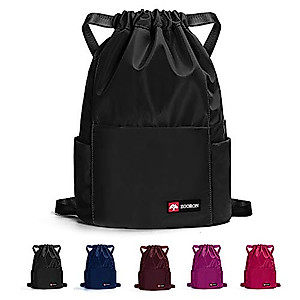 ZOORON Waterproof Drawstring Gym Backpack Bag for Men & Women, Sport Gym Sack Mini Travel Daypack