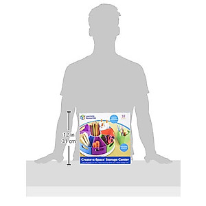 Learning Resources Create a Space Storage Center - 10 Piece set Art/Desk Organizer for Kids, Crayon/Homeschool Organizers and Storage