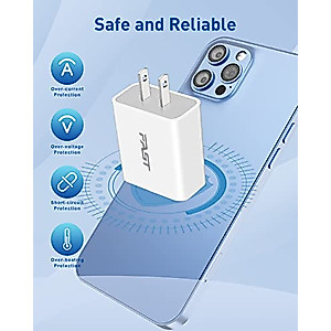 iPhone 14 13 12 Super Fast Charger [Apple MFi Certified], LUOSIKE 2-Pack 20W PD Fast USB C Wall Charger Block with 10FT Long USB C to Lightning Cable for iPhone 14 13 12 Pro Max Mini 11 XS XR X, iPad