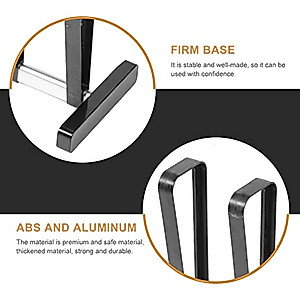 Cabilock Tall Boot Holder Rack Industrial Black Metal Pipe Boots Stand Rustic Grey Wood Freestanding Boot Holder Rack 3 Pair Capacity Shoe Storage Bracket Shelf Organizer Metal Boot Stand