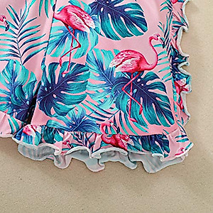 Thorn Tree Girl's Sleeveless Jumpsuit Bowknot Strap Button Closure Romper Toddler Girls Clothes