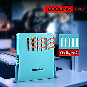 GRAPMKTG Charging Stand for Nintendo Switch Accessories Portable Dock Compatible for Nintendo Switch OLED Cute Case Decor Gift Men Women Kids Blue