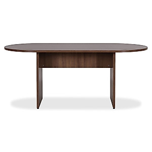 Lorell Essentials Conference Table, Walnut Laminate