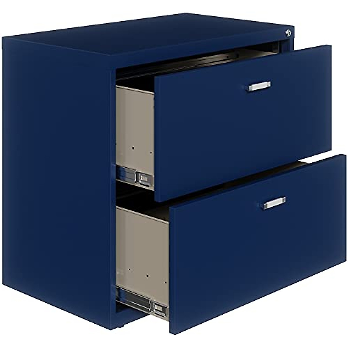 Hirsh 30 inch Wide Fully Assembled 2 Drawer Lateral File Cabinet for Home or Office, Navy