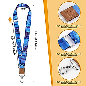 cobee Cell Phone Lanyard with Patch, 3 Pcs Universal Marble Neck Straps with Metal Clasp Adjustable Badge Crossbody Lanyards for Women Wrist Straps for Card Holders, Car Keys, Whistle, Wallet