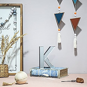 COLLECTIVE HOME - 7-inch Tall Mirrored Glass and Wood Decorative Letter, Home-Bedroom-Office Wall Décor. Perfect Fun Gift to Encourage Girls, Young Ladies & Teens. (K)