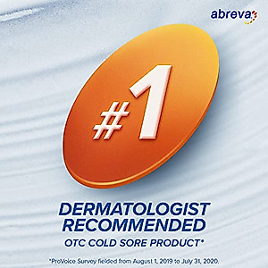 Abreva 10 Percent Docosanol Cold Sore Treatment, Treats Your Fever Blister in 2.5 Days - 0.07 oz Tube x 2