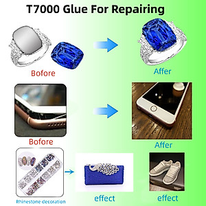 T-7000 15ml Super, Glass,Fabric,Craft, Adhesive,Puzzle, Glue Suitable for Repair Multipurpose High Performance Industrial Glue Semi Fluid Black Adhesive (15ML,1PACK)