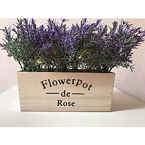 SNOWSTORM Artificial Flower Lavender Potted Plant with Silk Flower for Home Decor Wedding Garden Office Patio Decoration Table Centerpieces