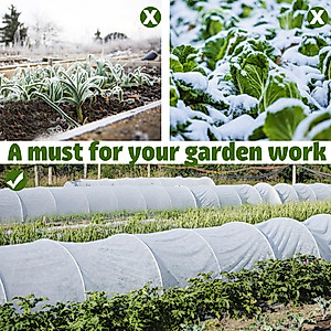 peony man Plant Cover Freeze Protection 1.05oz/yd² Garden Row Blanket Cover 10 x 50Ft Garden Floating Row Cover Reusable Frost Cloth for Winter Cold Weather Outdoor Plant Protection