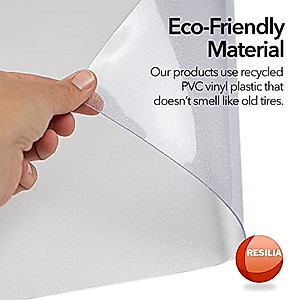 Resilia - Garage Shelf Liners, Compatible with Fleximounts, Fits Floating & Overhead Garage Storage Racks, Ceiling and Wall-Mount Shelf Liners, 48 Inch x 96 Inch Heavy-Duty Textured Vinyl, Clear