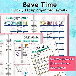 16Pcs Journal Stencils Set - Time Saving Bullet Journaling Supplies/Accessories Kit -Ultimate Productivity Planner Stencil for Bullet Journal Stencils A5 Dotted Journals