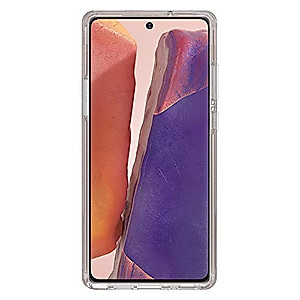 OtterBox Galaxy Note20 5G Symmetry Series Case - STARDUST (SILVER FLAKE/CLEAR), ultra-sleek, wireless charging compatible, raised edges protect camera & screen