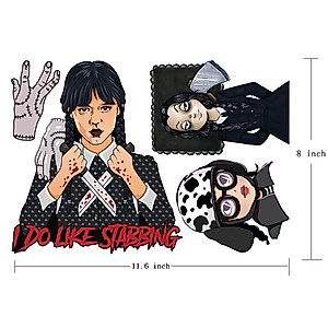 Wednesday Addams Merchandise, Wednesday Party Decorations Wall Stickers Wall Decor Decals for Kids Room