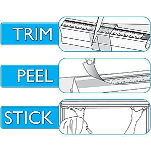 Redi Shade No Tools Easy Lift Trim-at-Home Cordless Pleated Light Blocking Fabric Shade White, 30 in x 64 in, (Fits windows 19 in - 30 in)