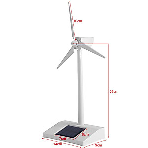 Mini Solar Energy Wind Mill Toy, Desktop Wind Turbine Model Solar Powered Windmills, Home Decor Garden Desk Ornament Education Fan (Best Children/Friends)