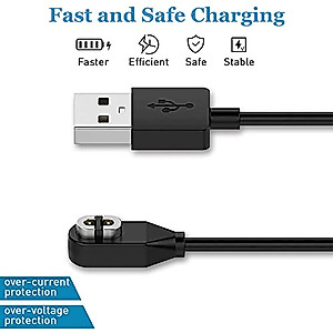 Threeeggs Charger for AfterShokz OpenComm Charger, Magnetic Charging Cable USB Charger Cord for AfterShokz Aeropex AS800 & Shokz OpenRun Pro & OpenRun & OpenRun Mini Headphones (2)