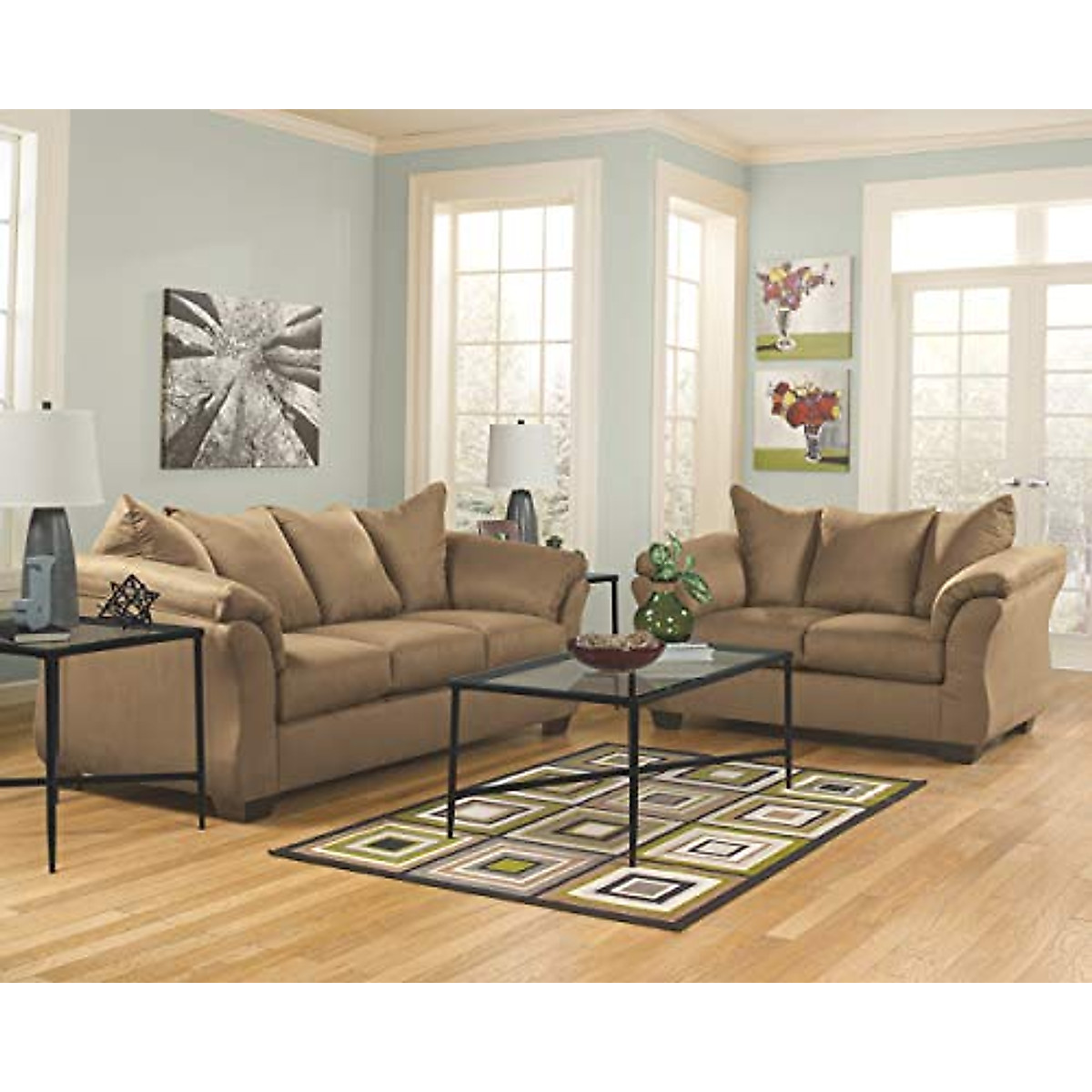 Signature Design by Ashley Darcy Casual Plush Loveseat, Brown