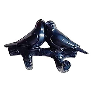 Luxury Coat Key Hanger,Resin Bird Wall Decorations,Coat Clothes Towel Hook for Robe Home Entryway Towels Purse, Black