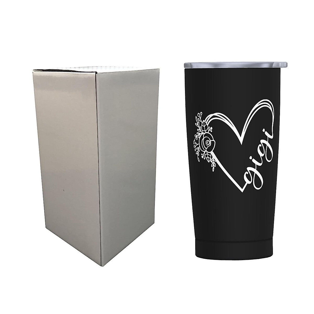 Yipaidel Gigi Rose Mug 20 OZ Stainless Steel Vacuum Insulated Tumblers Lids Mug, Inspirational Gifts for Sister Best Friends Coworkers, Mothers Day Christmas, Gifts for Mom From Daughter