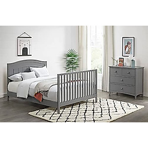 Oxford Baby North Bay 4-in-1 Convertible Baby Crib, Dove Gray, GreenGuard Gold Certified