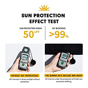 Actleis Women's Long Sleeve Rash Guard UPF50+ UV Sun Protection Quick Dry Swimming Surfing Shirts M Black