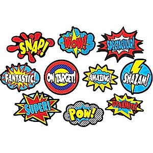 Superhero Sayings Clingy Thingies Accents