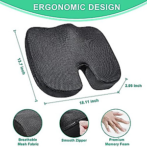 Fitheaven Seat Cushion for Tailbone Pain Relief - Office Chair Cushion