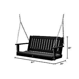 Highwood AD-PORL1-BKE Lehigh Porch Swing, 5 Feet, Black
