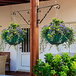 AMAGABELI GARDEN & HOME 2 Pack 12 Inch Hanging Brackets for Plants Iron Bracket for Hanging Plants Wind Chime Hooks Hangers Lanterns Plant Bracket Bird Feeder Plant Hanger Outdoor Heavy Duty BG1531
