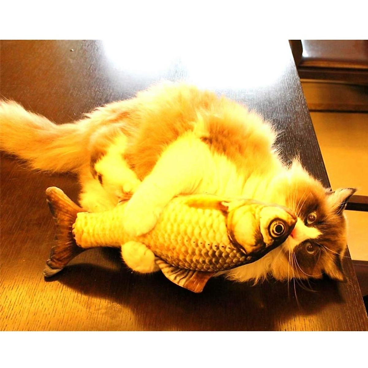 Toyvian Plush Fish Soft Fish Toy for Cat, Mini Fish Pillow Cat Stuffed Fish Carp Plush Pillow 3D Soft Fish, Mini Realistic Fish Pillow Simulation Fish Plush Toy Pet Toy