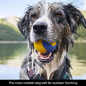 BULLTUG - Chew Ring & Fetch Ball Combo for Aggressive Chewers | Heavy-Duty, Ultra-Durable Natural Rubber, Tough Dog Toys for Medium to Large Breeds