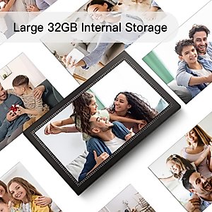 Digital Photo Frame 10.1 Inch WiFi Digital Picture Frame with 1280 * 800 IPS Full HD Touchscreen, Humblestead 8GB WiFi Smart Frame Share Photos and Videos Instantly from Anywhere via AiMOR App