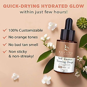 Self Tanner Drops for Face Tanner, Sunless Tan, Body & Face Self Tanner Drops, Face Tanning Drops to Make Self Tanner Face Self Tanning Lotion, Tan Drops for Face Tan