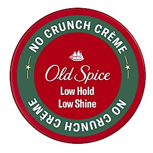 Old Spice No Crunch Crème, Hair Styling Crème for Men, Low Hold with Low Shine, 2.22 oz