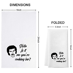 WCGXKO Hello is It Me You're Cooking for Printed Funny Kitchen Towel Dish Towel (You're Cooking for Towel)