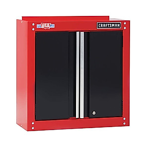 Craftsman 28-Inch Garage Storage Wall Cabinet and MaxWorks 30-Bin Parts Storage Rack Bundle