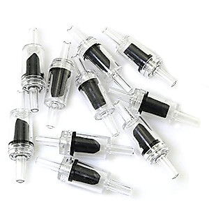 RuiLing 10pcs Air Pump Check Valves Pipe Fitting for Aquarium Fish Tank CO2 Water Air Line Pump One Way Non-Return Actuator Check Valve Black