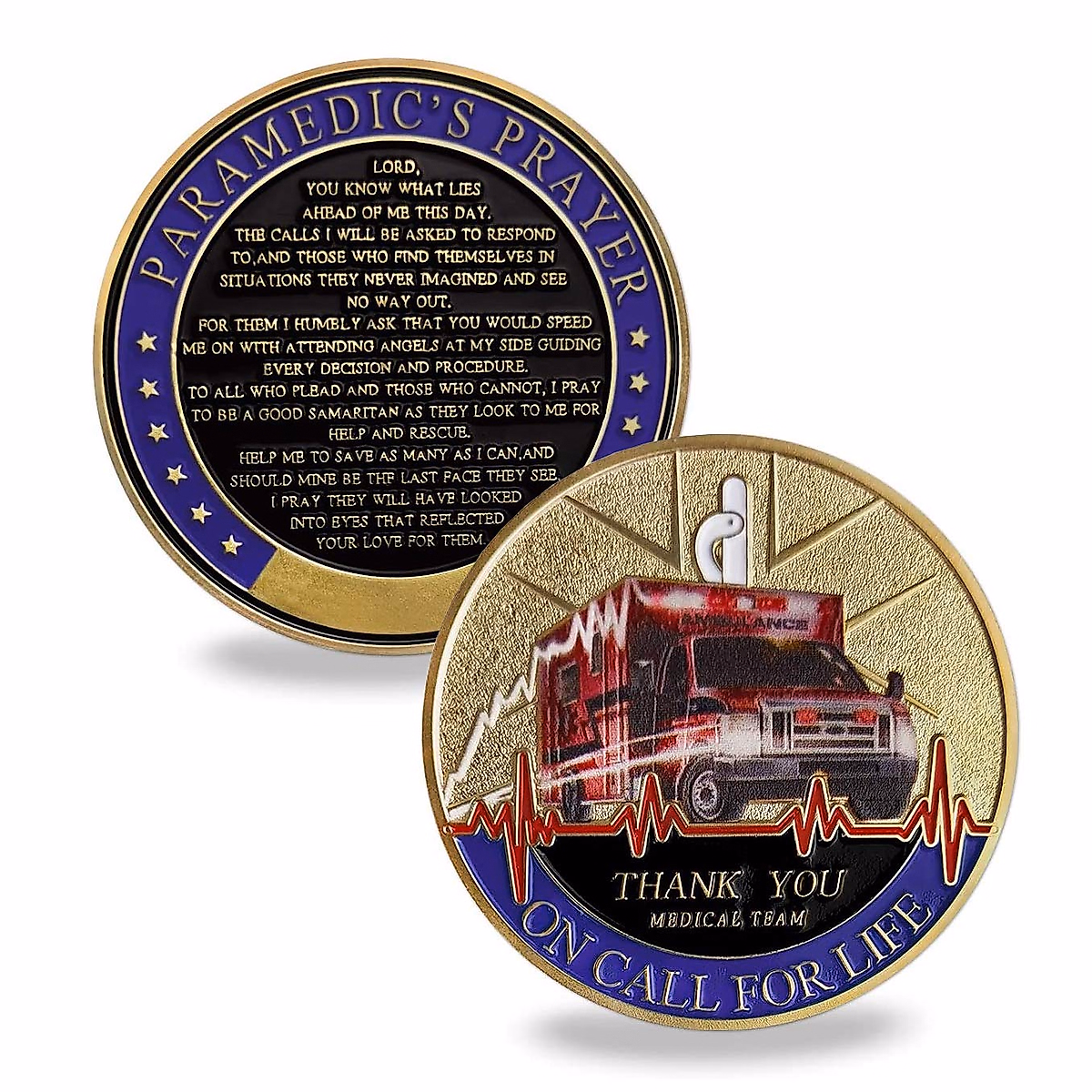 EMT EMS Paramedic's Prayer Coin Emergency Medical Services Medic ...