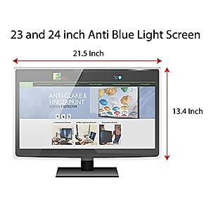 Anti Blue Light Screen Filter for 23 and 24 Inches Widescreen Computer Monitor, Blocks Excessive Harmful Blue Light, Reduce Eye Fatigue and Eye Strain